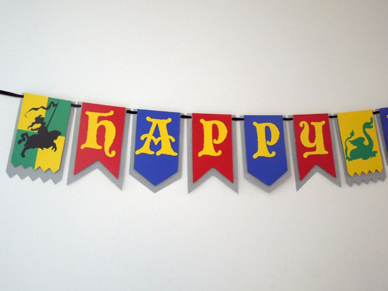 Medieval Knight Birthday Banner | Etsy