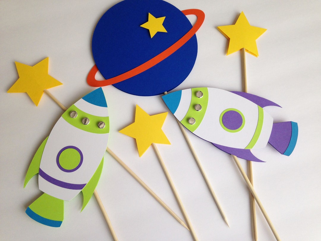 Rocket Ship Centerpiece Set - Etsy