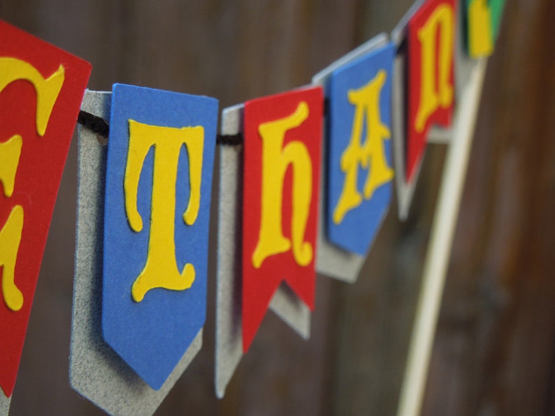 Mini Cake Banner Bunting Centerpiece for Medieval Knight - Etsy