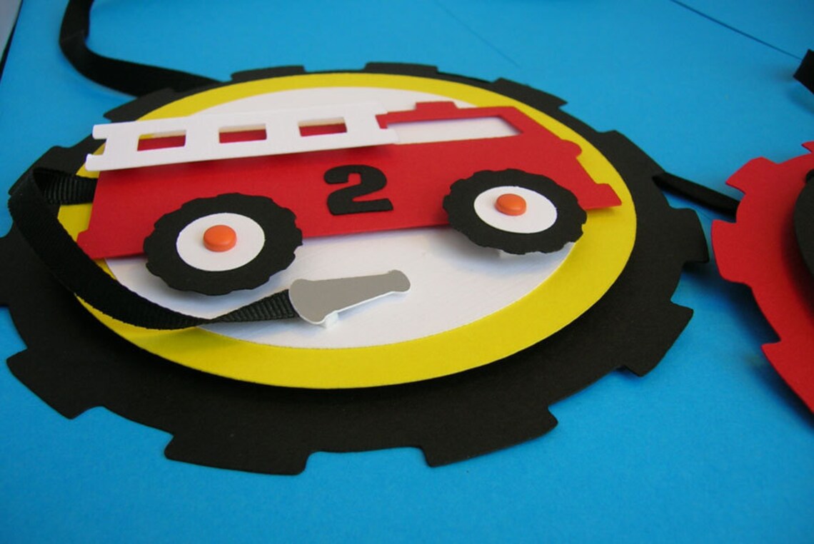 Fire Truck Birthday Banner, Bunting - Etsy