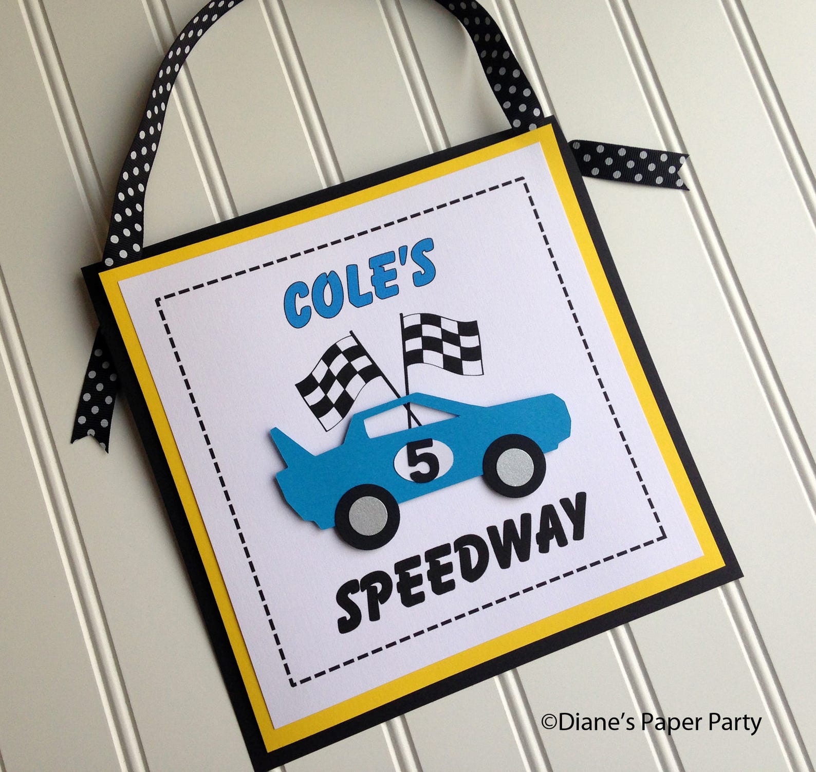 Race Car Birthday Party Door Sign, Personalized - Etsy