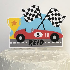 Retro Race Car Cake Topper Personalized - Etsy