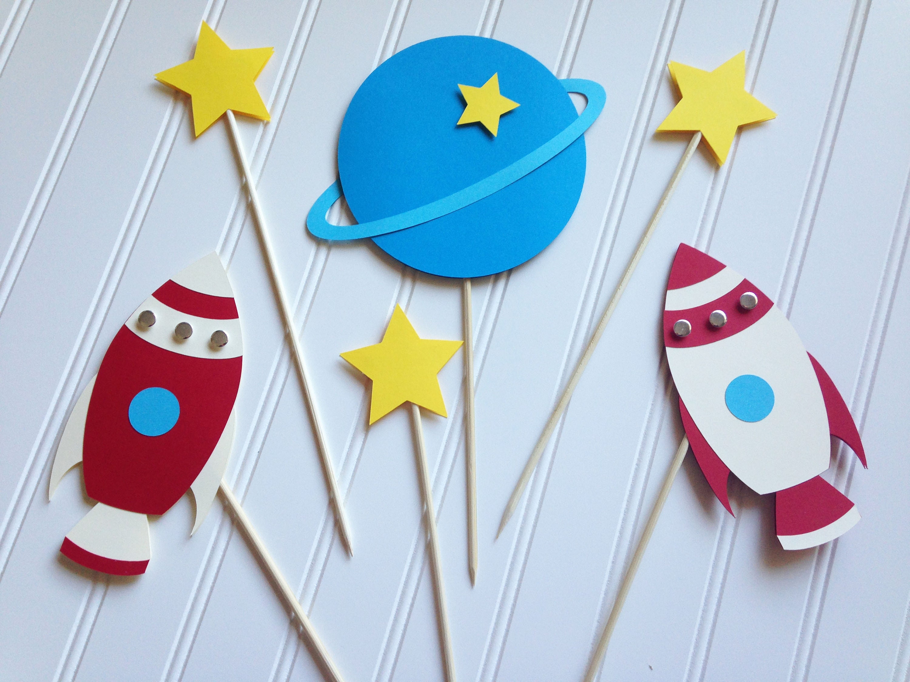 Rocket Ship Space Theme Astronaut Birthday Party Centerpiece | Etsy