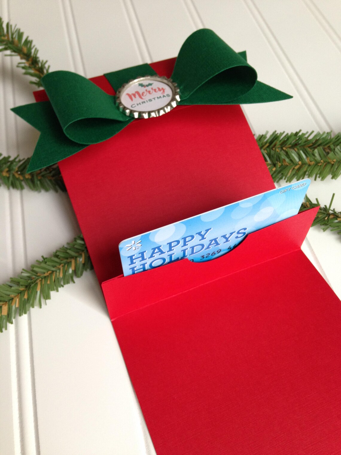 Merry Christmas Gift Card Holders SET OF 2 | Etsy