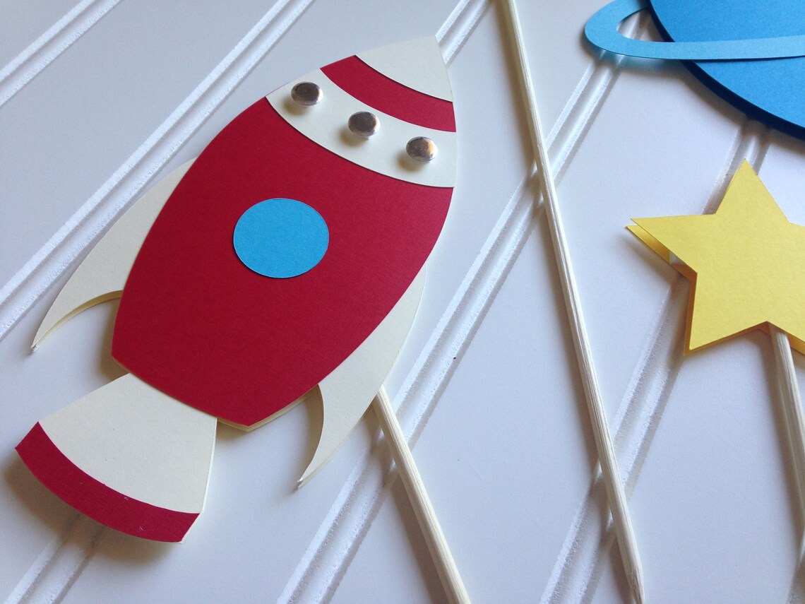 Rocket Ship Space Theme Astronaut Birthday Party Centerpiece - Etsy