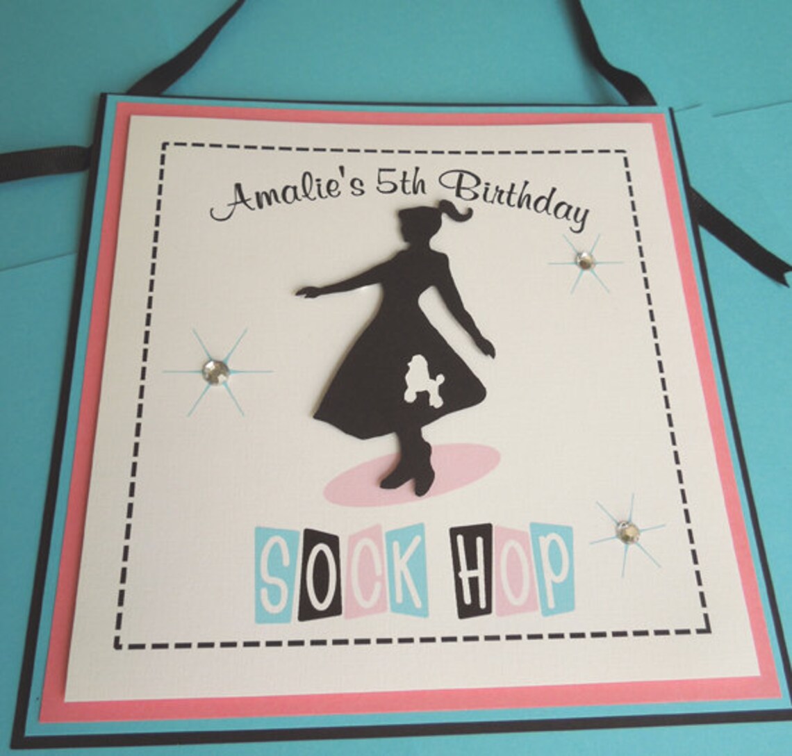 Sock Hop Birthday Party Sign, 1950s Birthday Decor - Etsy