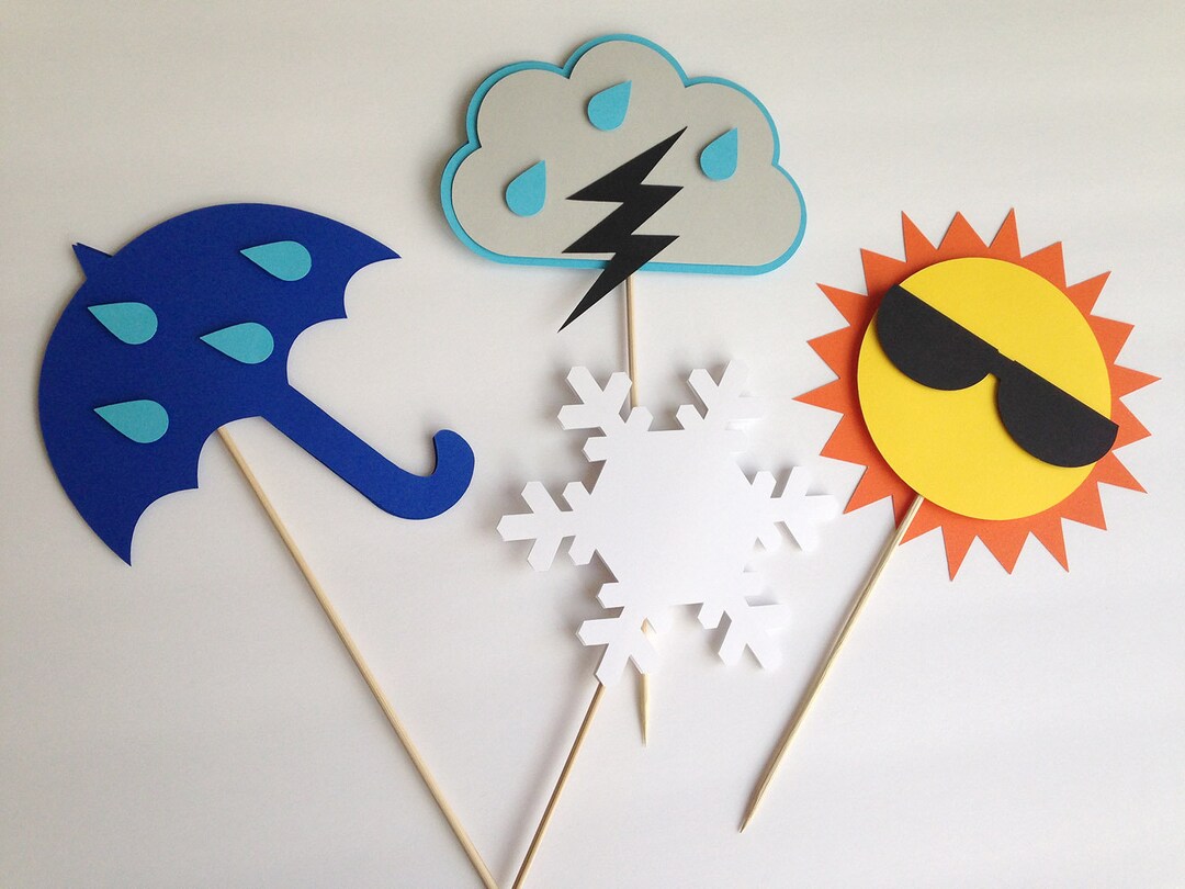 Weatherman Birthday Party Centerpiece Set, Centerpiece Set for ...