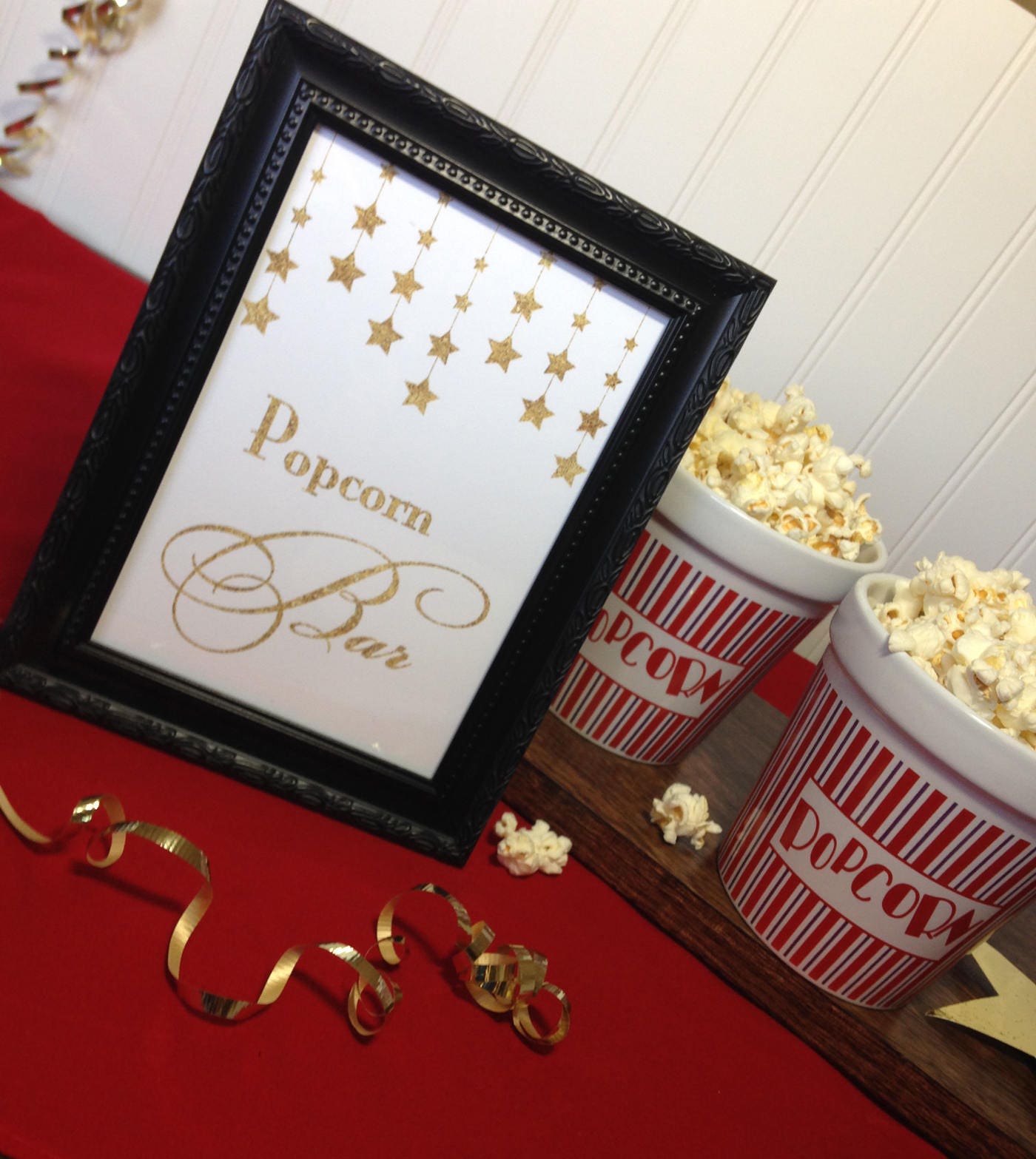 Popcorn Bar Sign Printable Instant Download 5x7 Popcorn Sign | Etsy