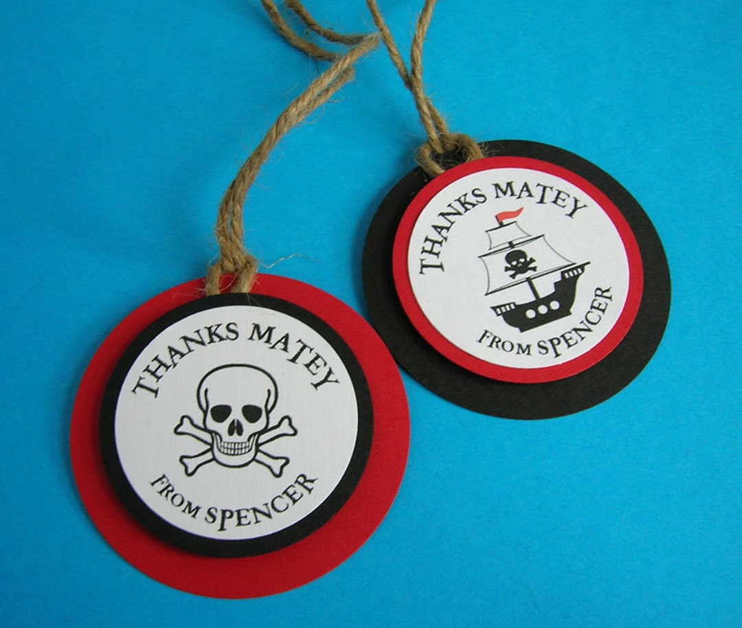 Pirate Birthday Party Favor Tags - Etsy