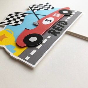 Retro Race Car Cake Topper Personalized - Etsy