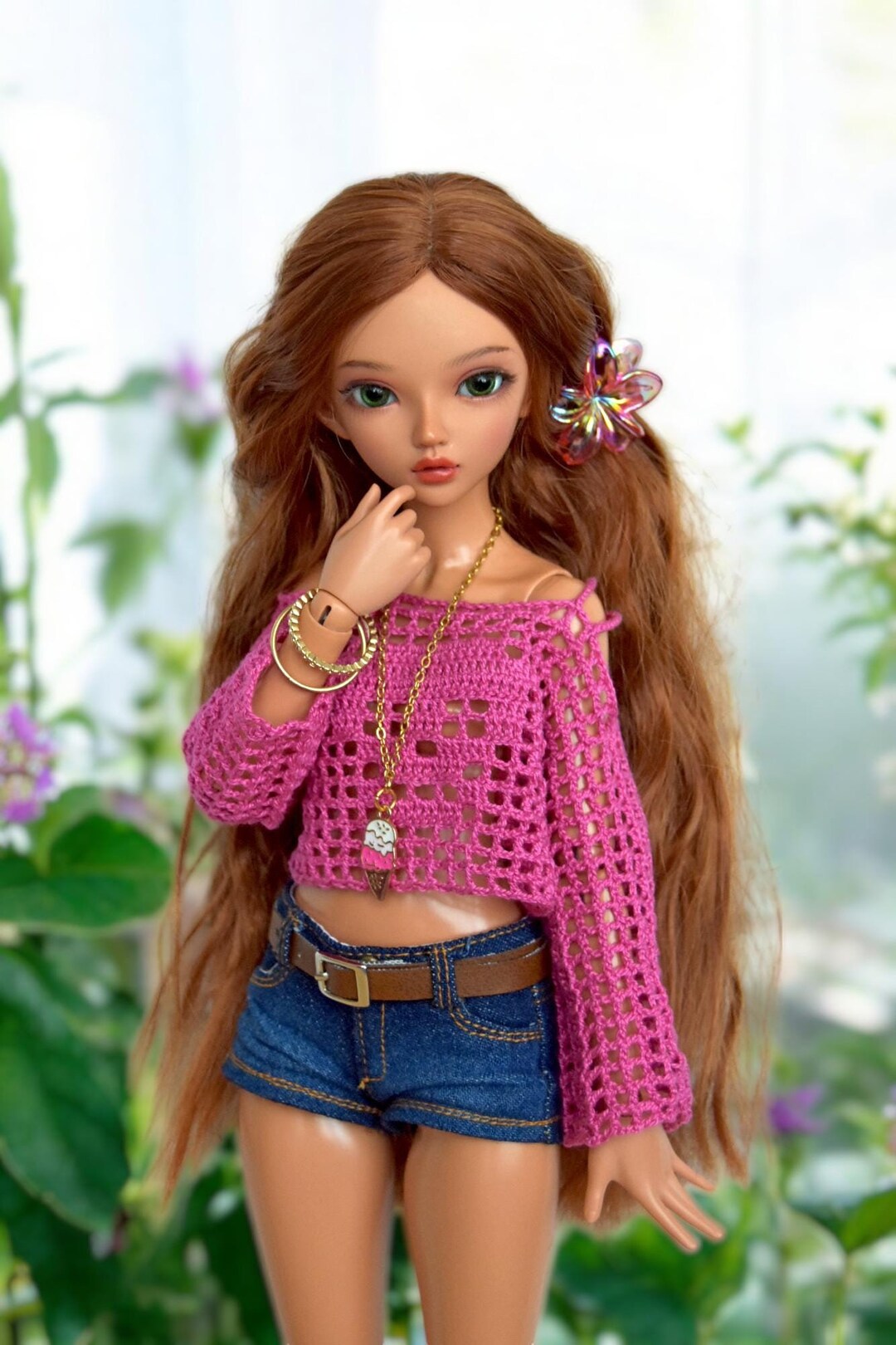 Skull Crochet Net Top for Minifee - Minifee Clothes - Etsy