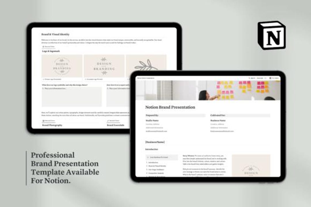 Notion Brand Presentation Template – Clean Business Slides & Pitch Deck ...