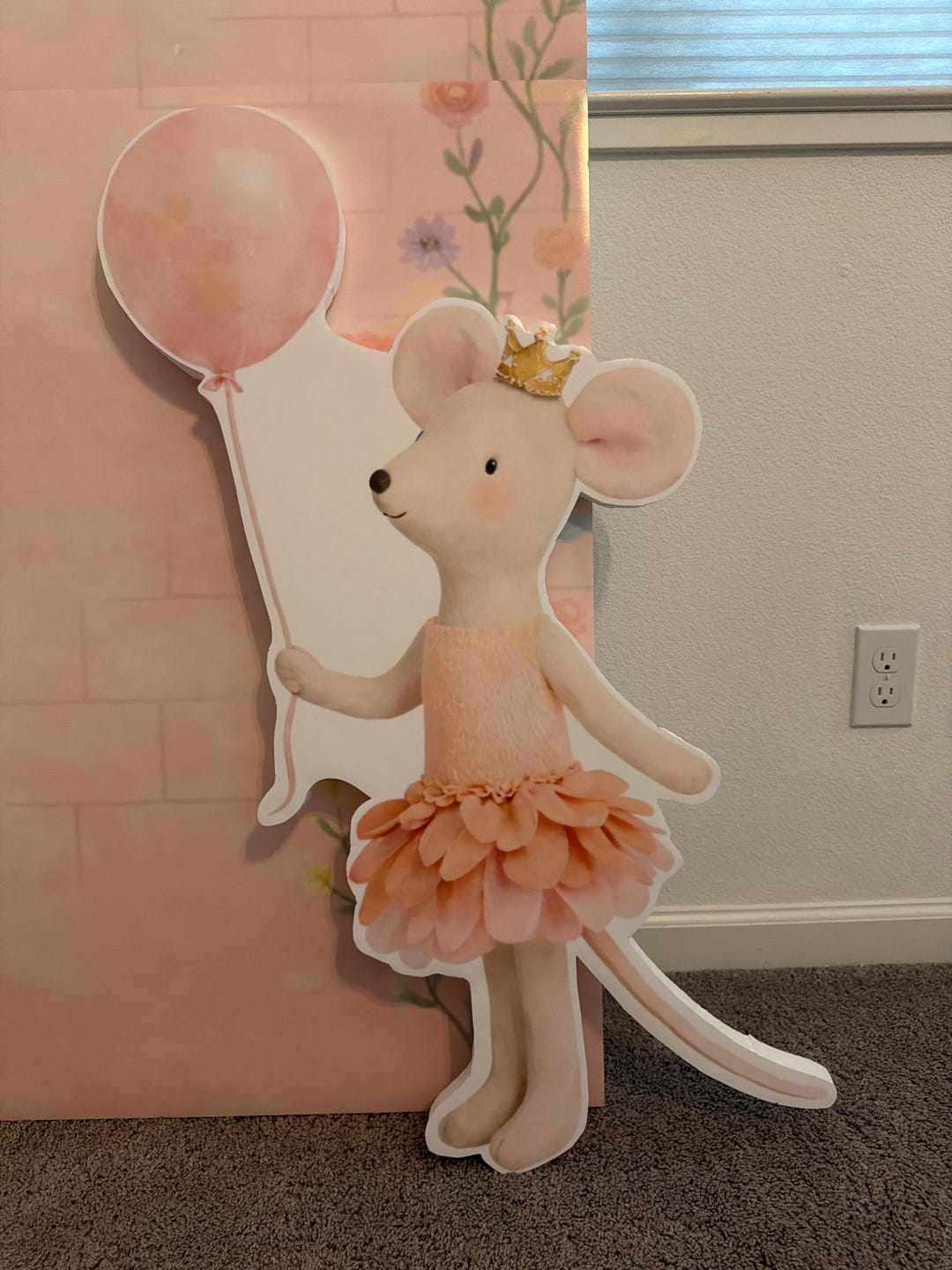 Two Princess Mouse Watercolor Illustration, Birthday Party Decor ...