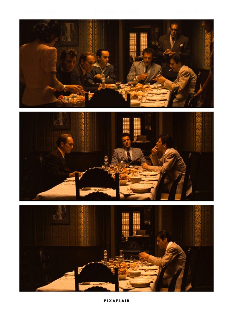 Michael Corleone Alone at the Table | Godfather Part II | Minimal Movie ...