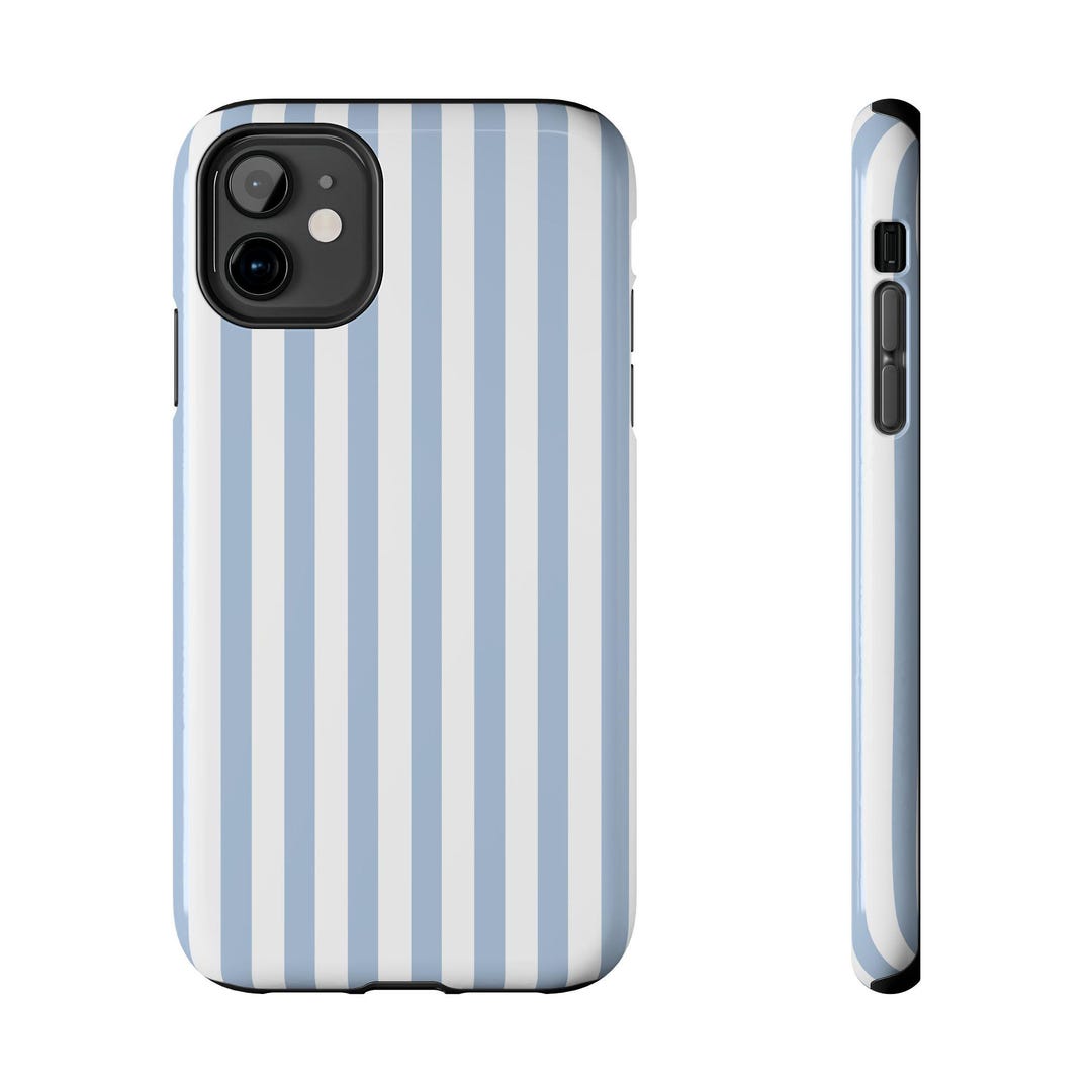 Pastel Blue Vertical Stripe Tough Phone Case - Etsy
