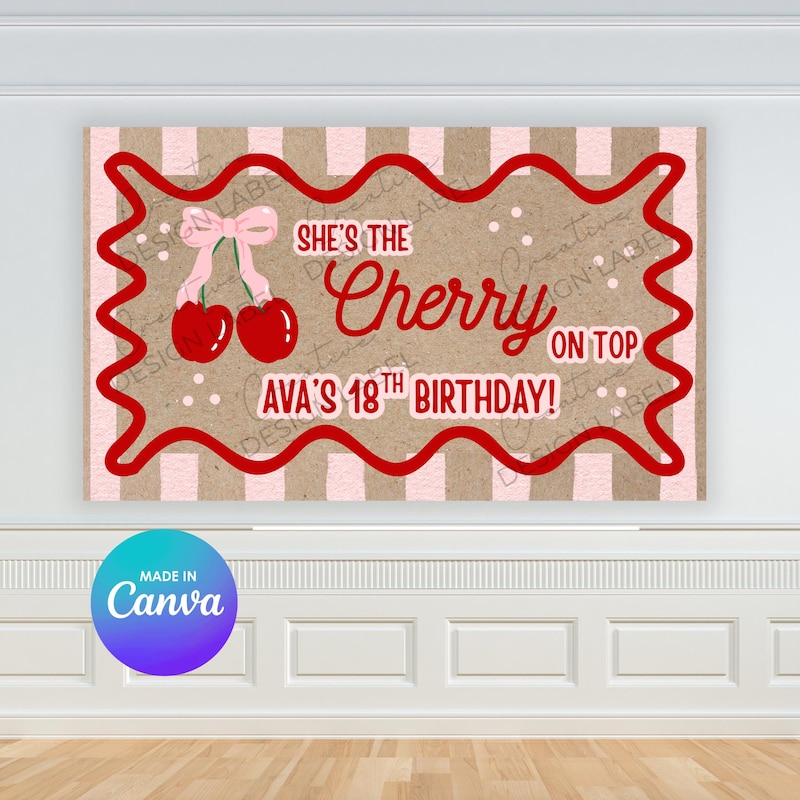 Cherry Birthday Signs - Etsy