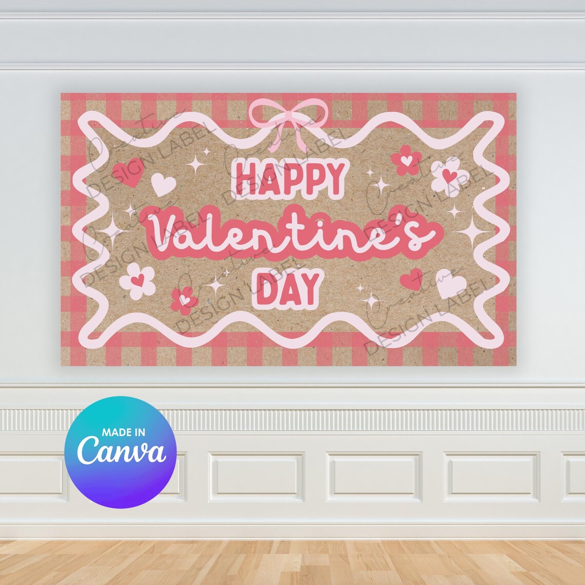 Happy Valentine's Day Template | Editable Canva Banner | 36x60 DIY ...