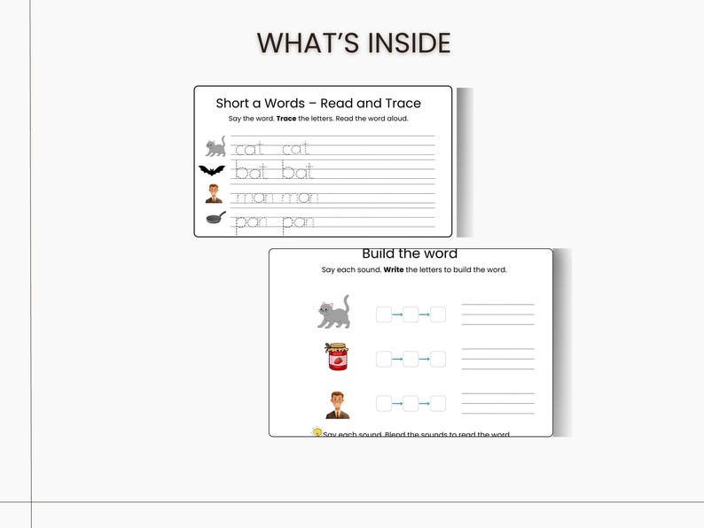 CVC Word Reading Workbook | Phonics for Preschool & Kindergarten ...