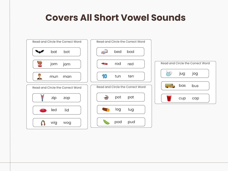 CVC Word Reading Workbook | Phonics for Preschool & Kindergarten ...