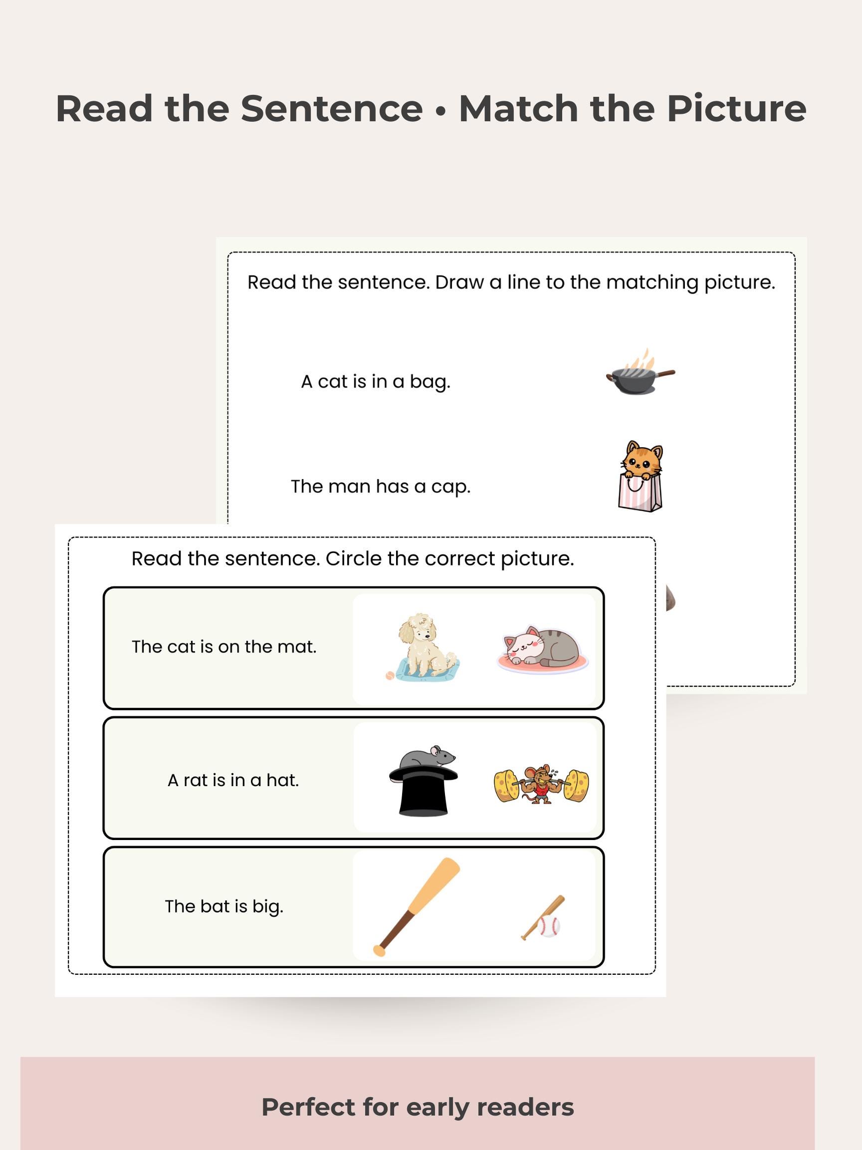 30+ Pages of Sentence Reading and Writing Practice for Kindergarten and ...