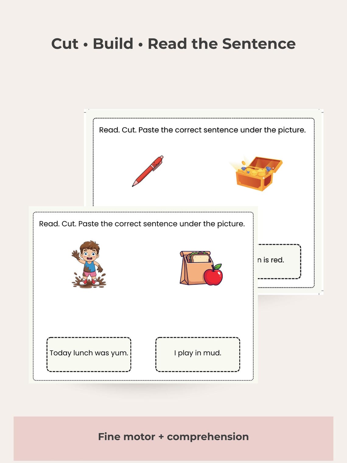CVC Sentence Reading Worksheets | Kindergarten Phonics Practice (PDF ...