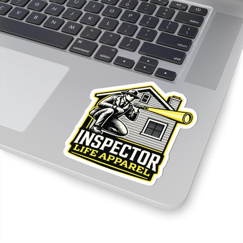 Inspector With Flashlight Kiss-cut Sticker | Home Inspector Logo, Vinyl ...
