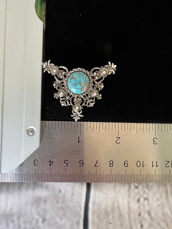 Sarah Coventry 1976 "Heritage" faux turquoise pin - Gem