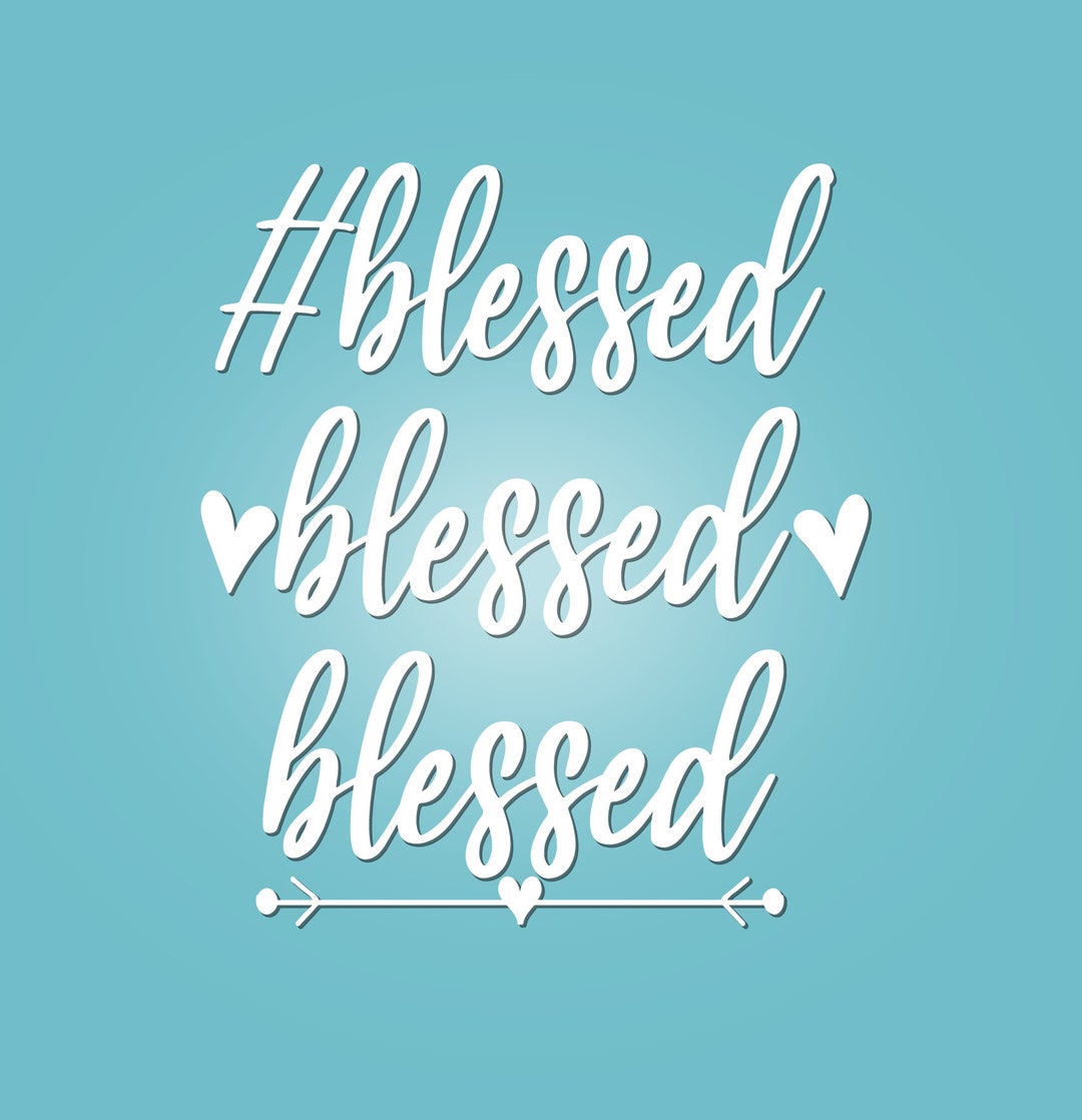 Vinyl Car Decals Set blessed Contour Cut White 3 Pack Pick a Size - Etsy