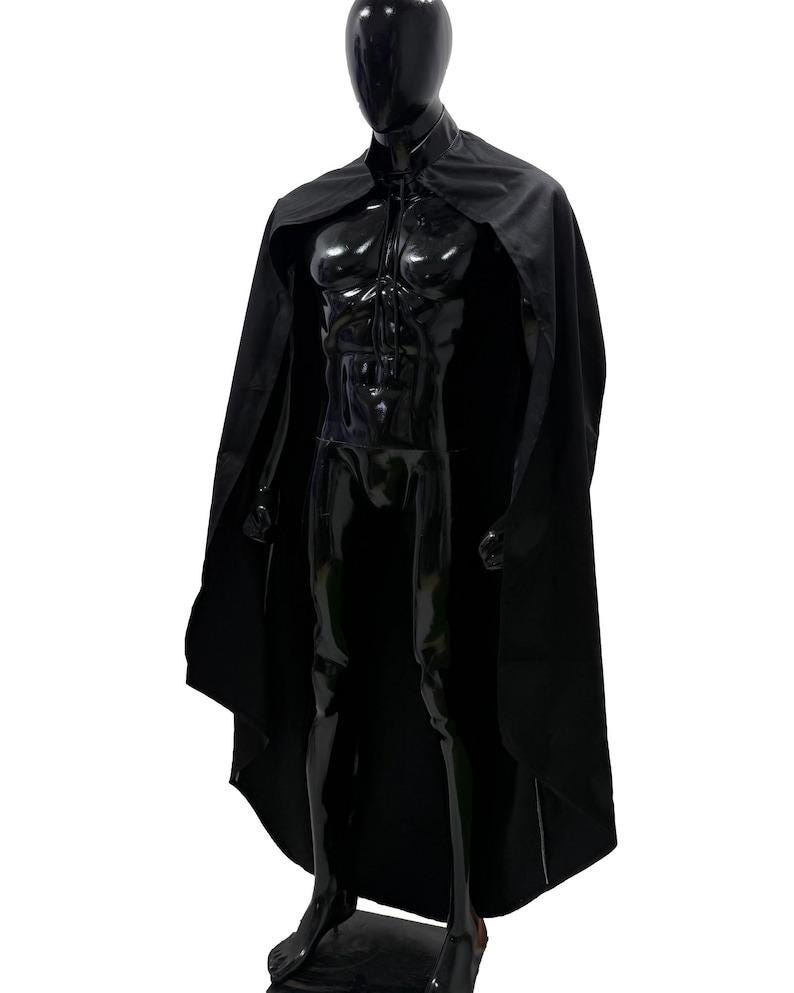 Black Sith Style Cape | Dark Lord Cosplay Cloak | ESB Inspired Fantasy ...