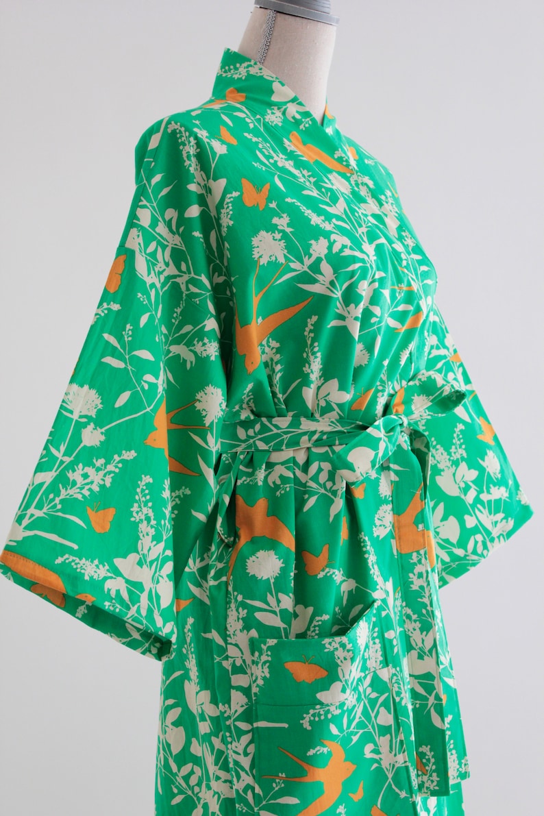 CUSTOM Luxury Kimono Robe Custom Cotton Kimono Robe Color - Etsy