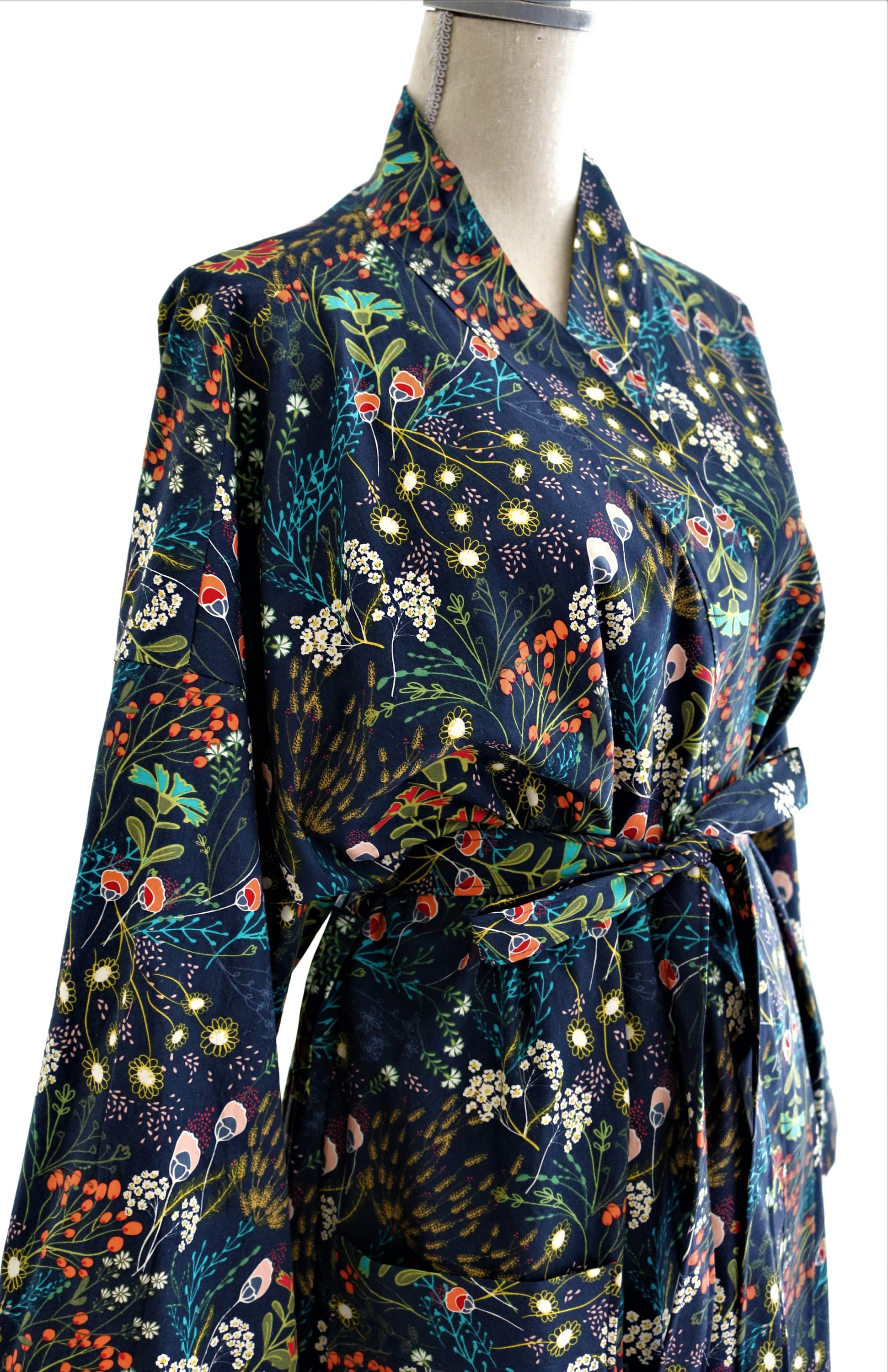 CUSTOM Luxury Kimono Robe Choose Fabrics for A Robe Custom Cotton ...