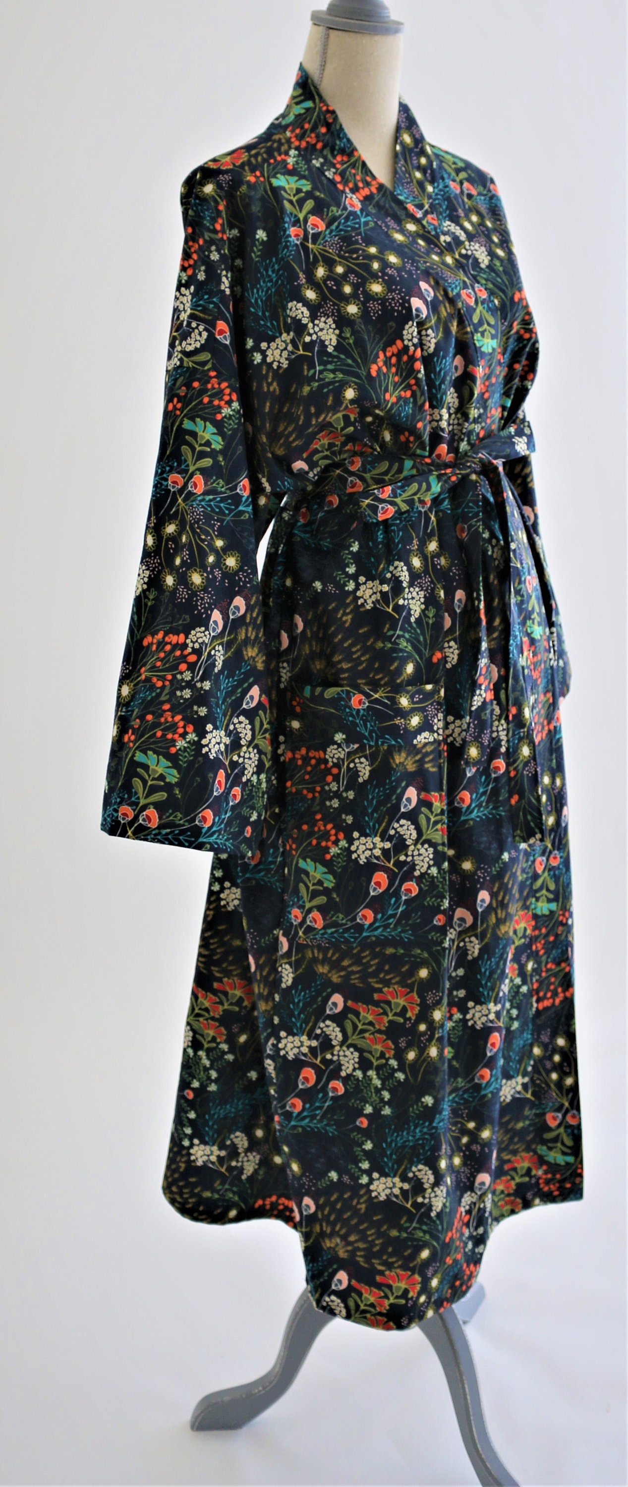 CUSTOM Luxury Kimono Robe Choose Fabrics for A Robe Custom Cotton ...