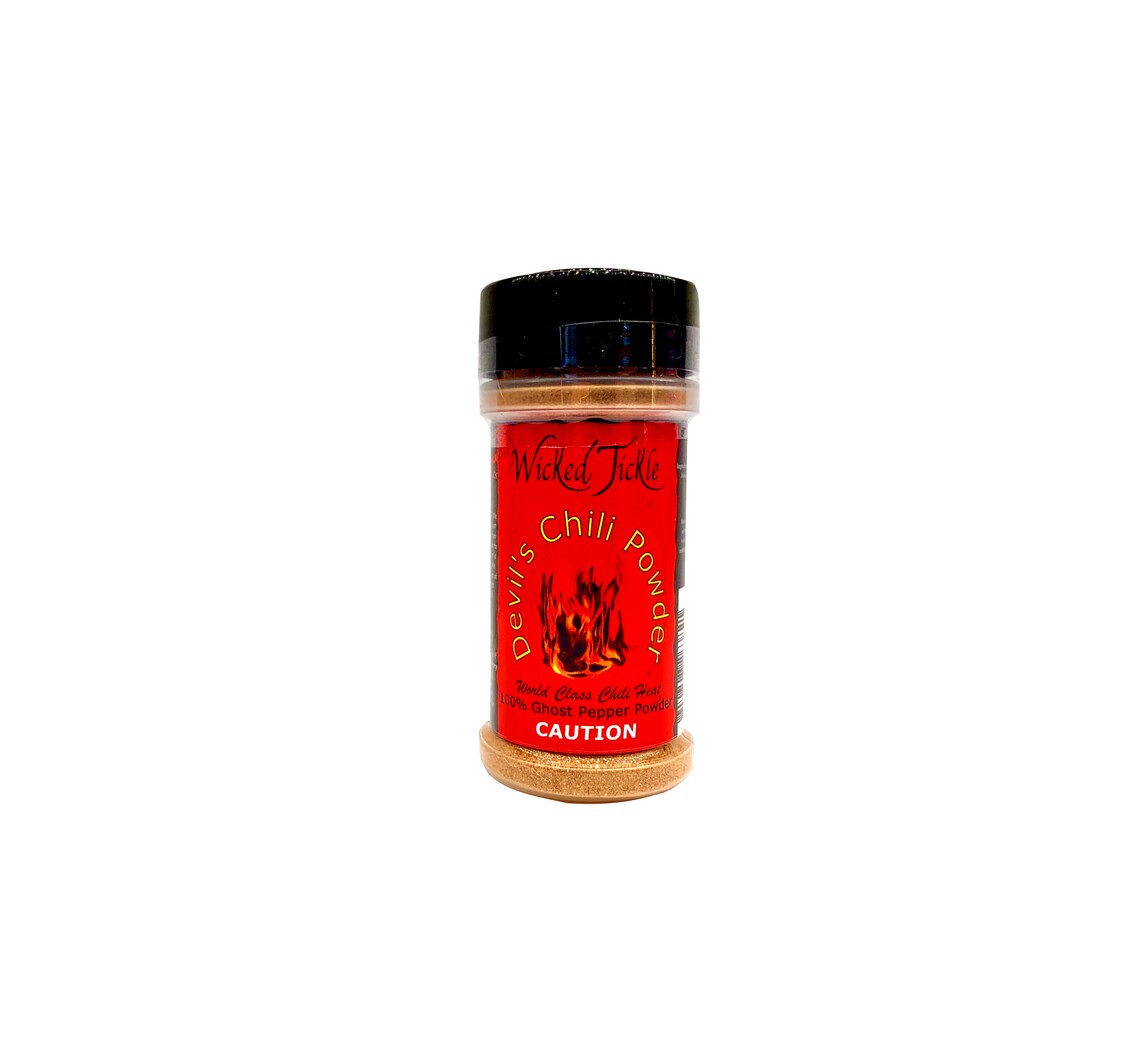 Wicked Tickle Devil's Ghost Pepper Chili Powder Bhut Jolokia Hot Pepper ...