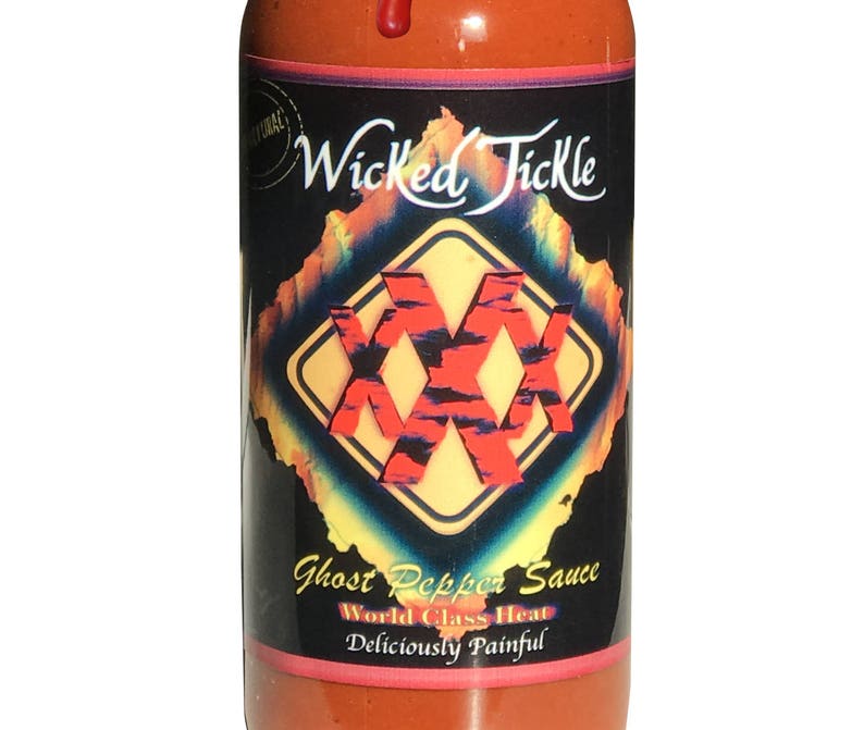 XXX Wicked Tickle Ghost Pepper Hot Sauce World's Hottest Chipotle Wax ...
