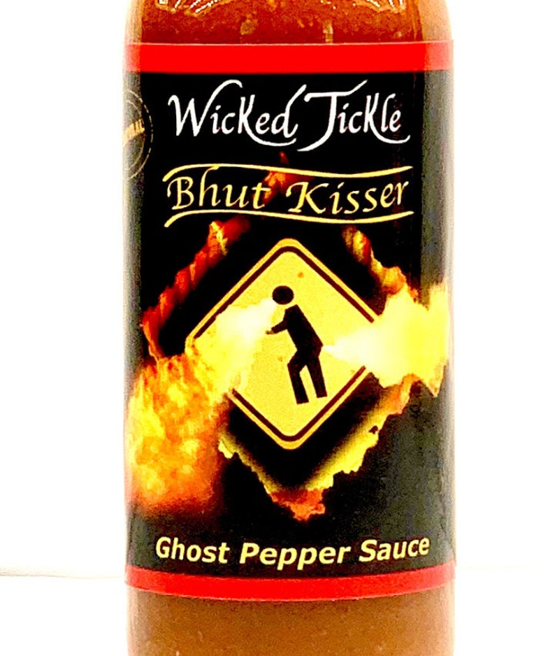 Ghost Pepper Hot Sauce Wicked Tickle Bhut Kisser All Natural Sauce - Etsy