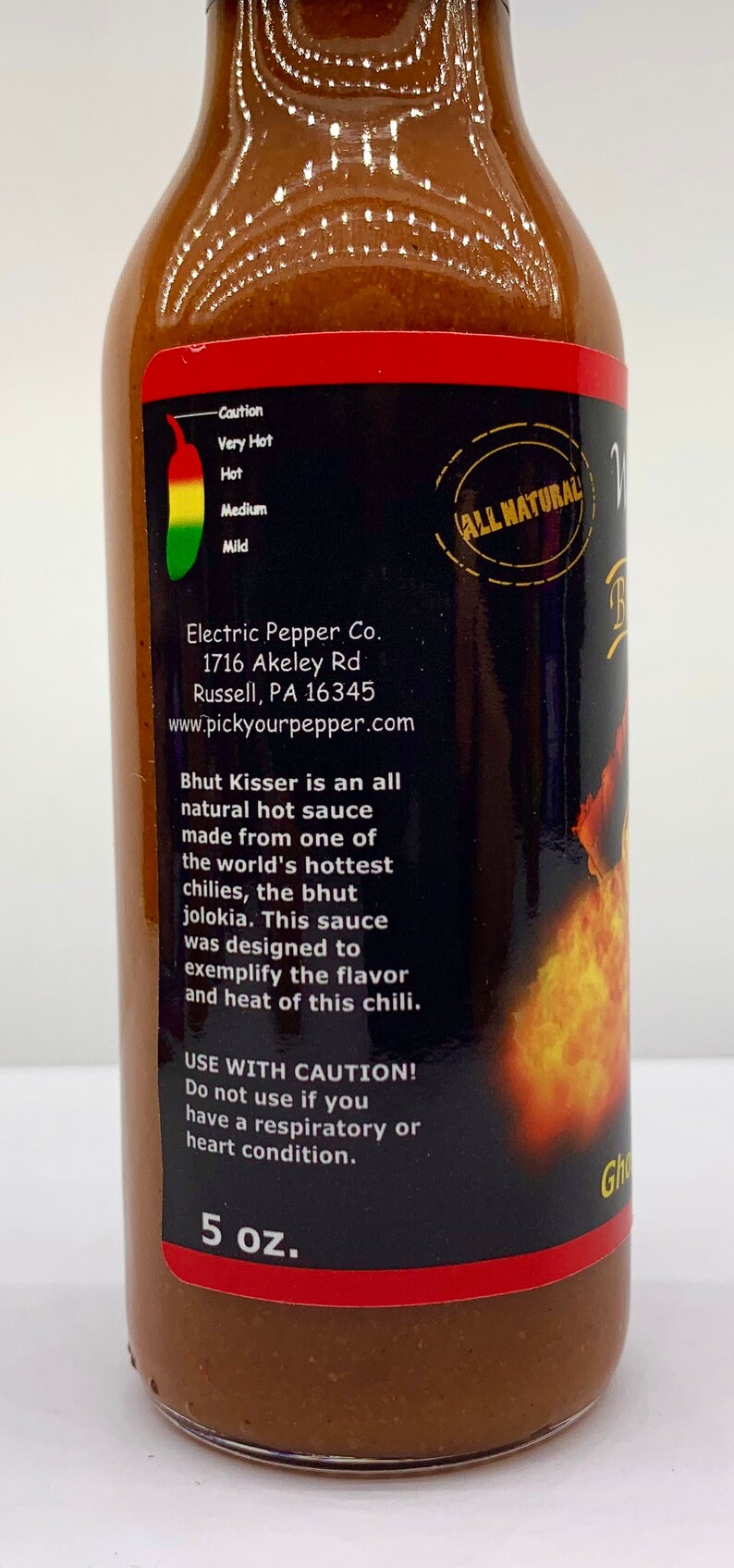 Ghost Pepper Hot Sauce Wicked Tickle Bhut Kisser All Natural - Etsy