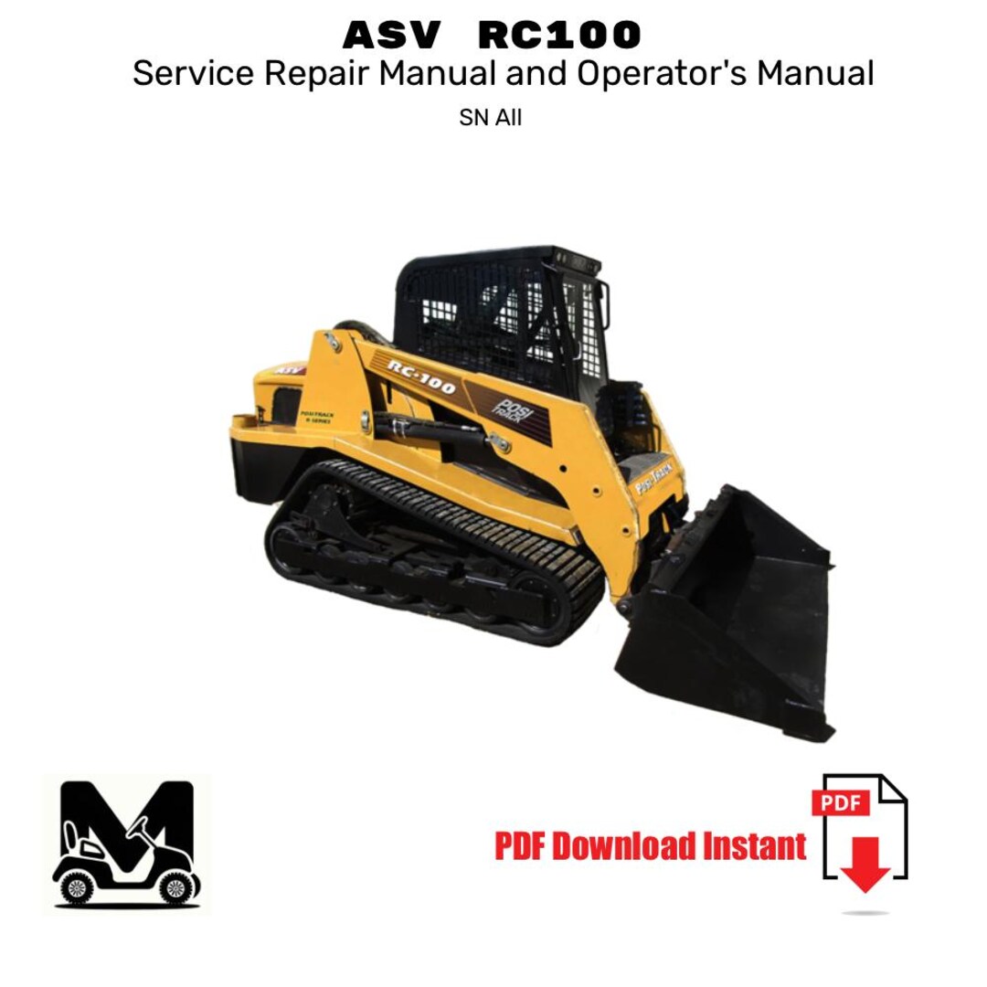 ASV RC100 Service Repair Manual PDF Digital Download INSTANT - Etsy