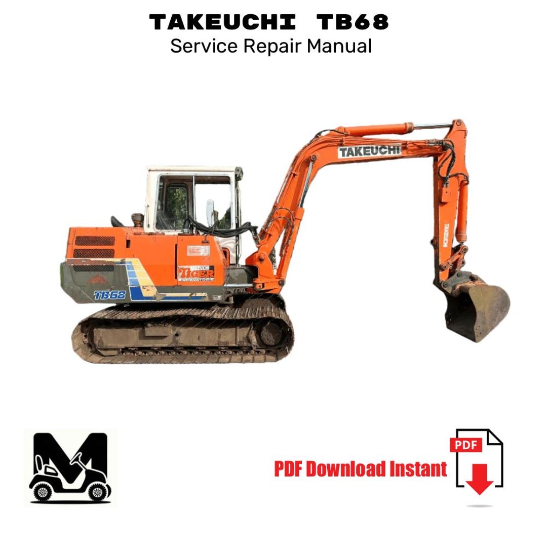 Takeuchi TB68 Service Repair Manual PDF Digital Download INSTANT - Etsy