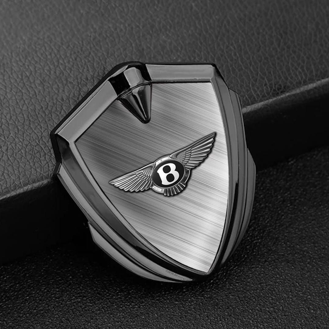 Bentley Metal Frame Emblem – Glossy 3D Shield Badge Sticker – Car ...