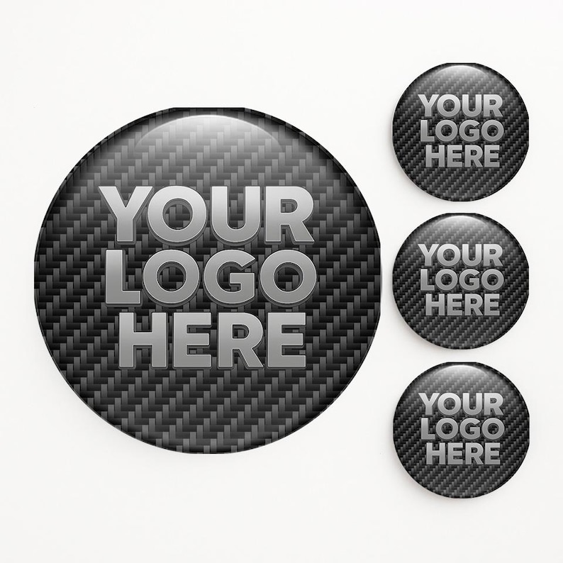 Set of 4 Custom Wheel Center Cap Decals Custom Rim Hub Logo Stickers ...