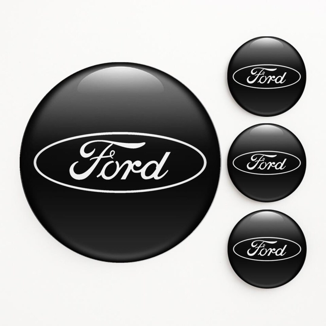 Set of 4 Ford Wheel Center Cap Decals Custom Rim Hub Logo Stickers Self ...