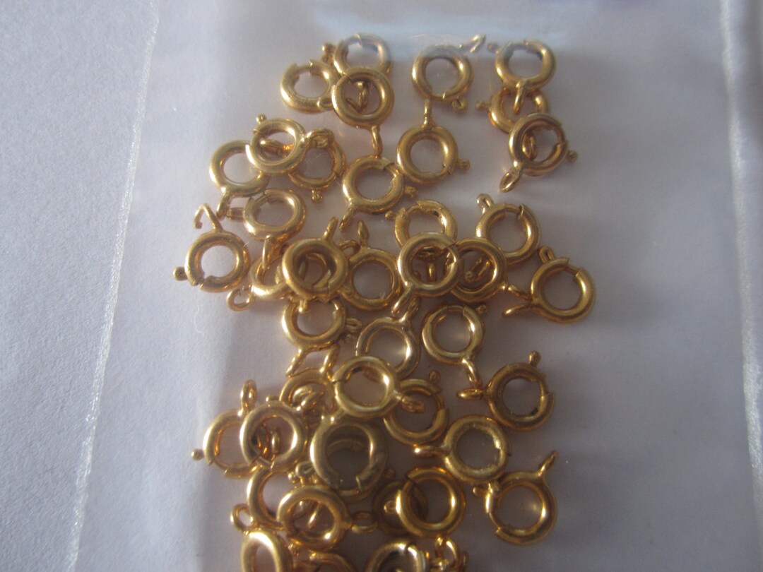 6 Mm Round Gold Plated Clasps X50 - Etsy