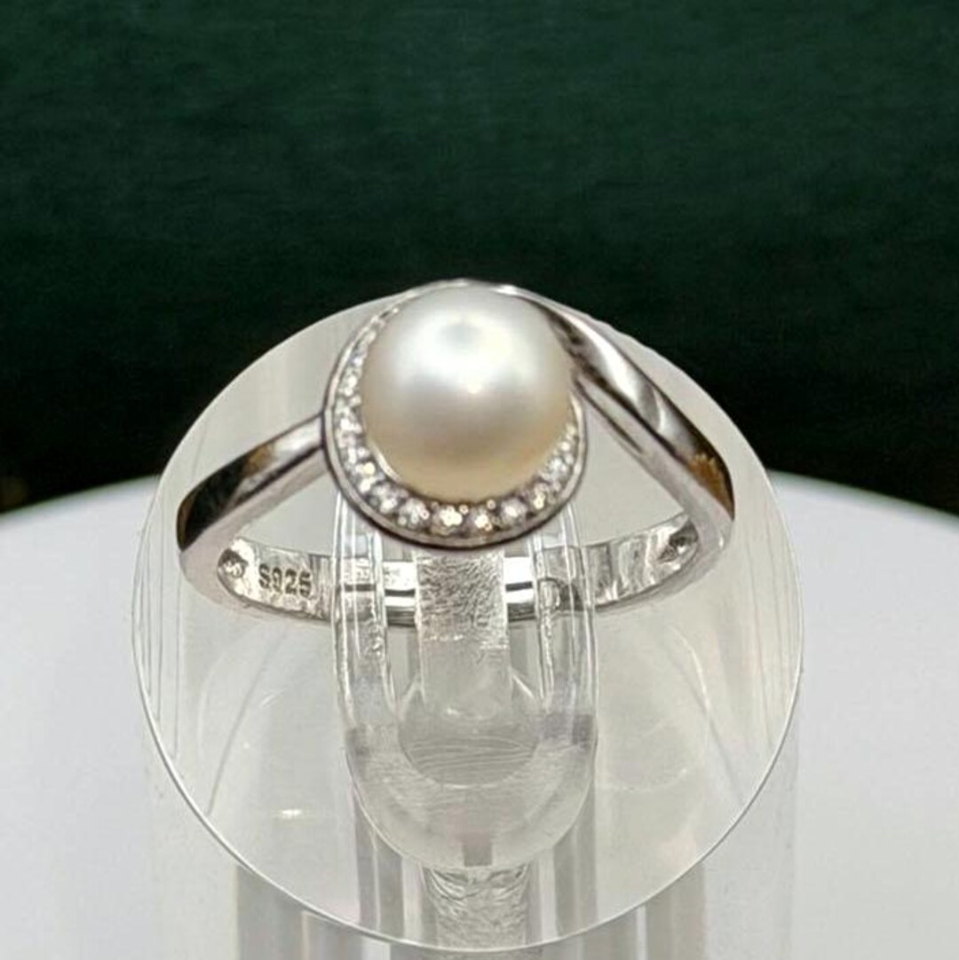 Gira - Akoya Pearl (white) Bypass Swirl Ring – Sterling Silver, Cubic ...