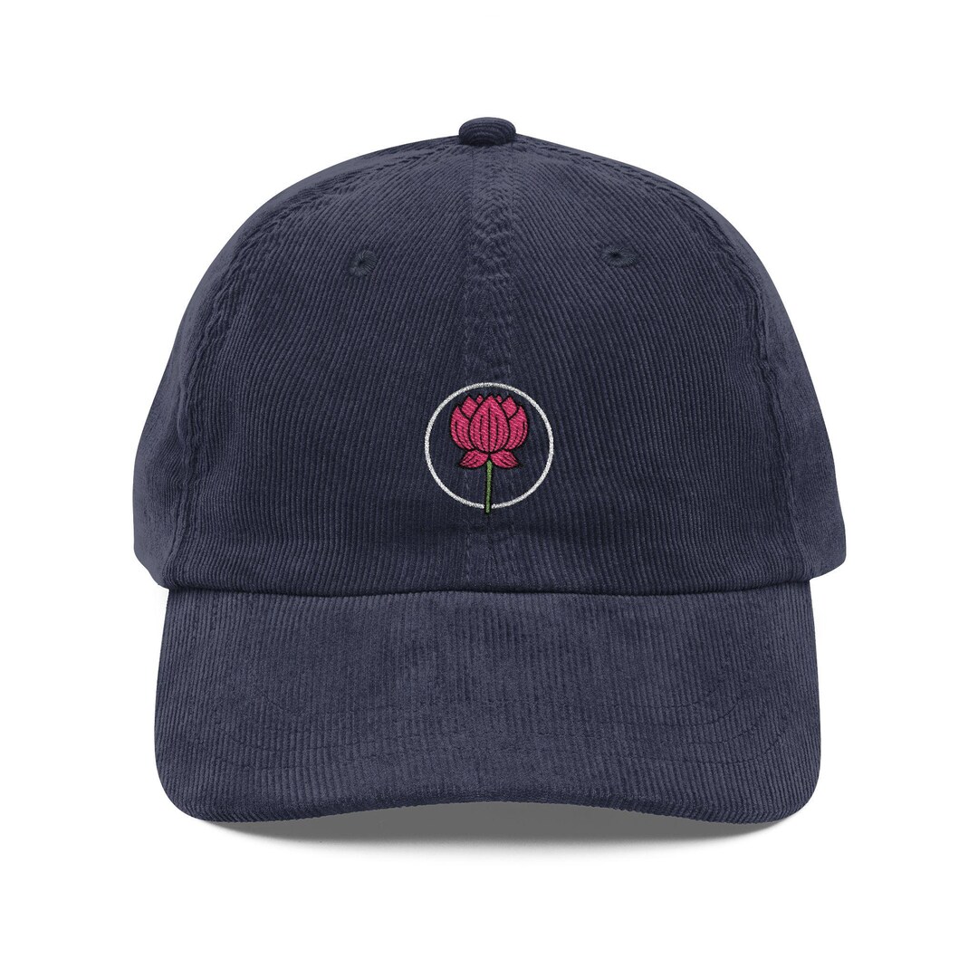 Lotus Flower Vintage Corduroy Cap | Garden Naturecore Cottagecore ...