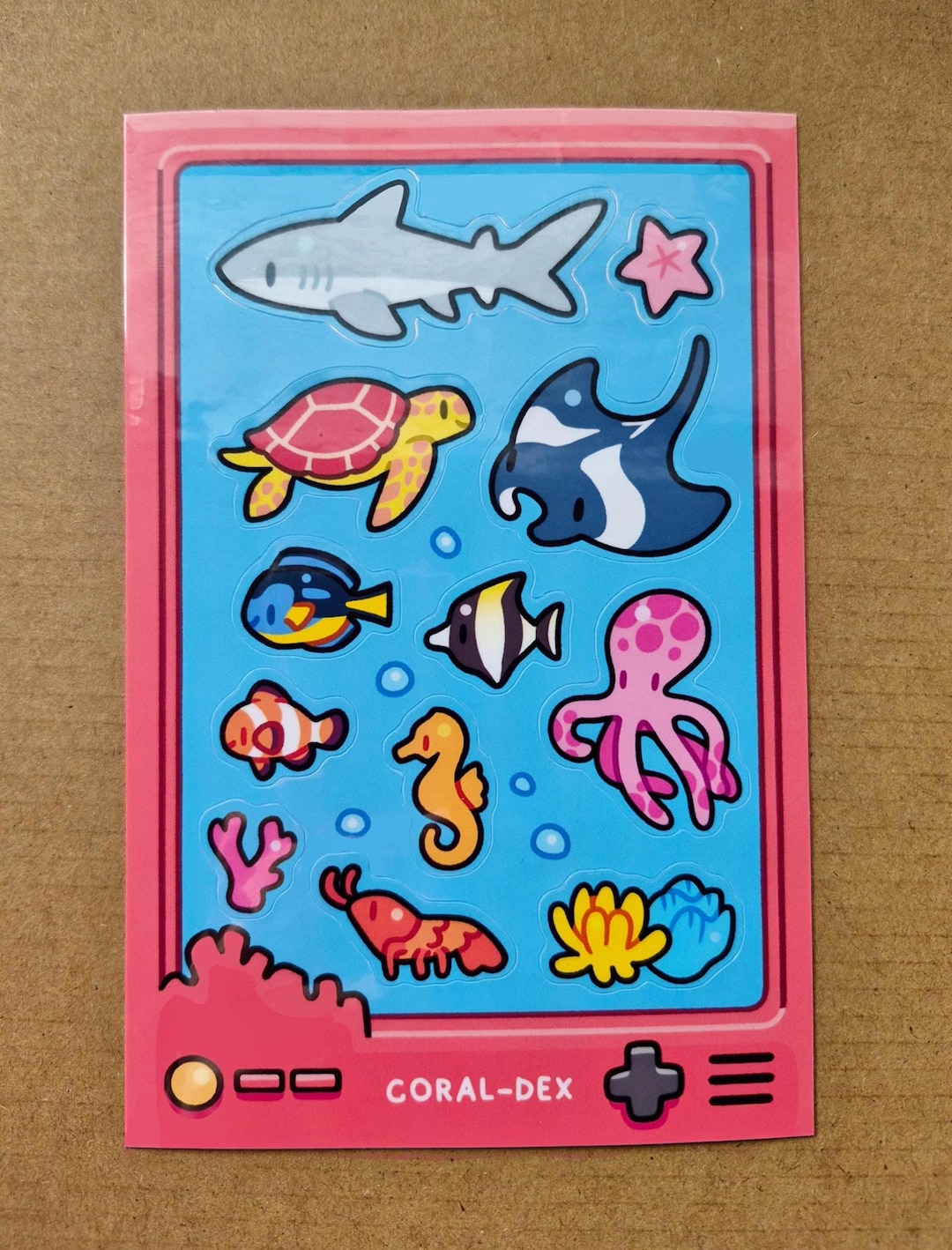 Sea Creature Sticker Sheet | Cute Ocean Animal Stickers | Journal ...