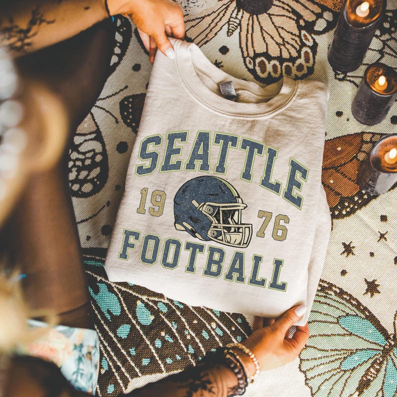 Vintage Seattle Football Sweatshirt, Distressed Retro Seattle Fan Tee ...