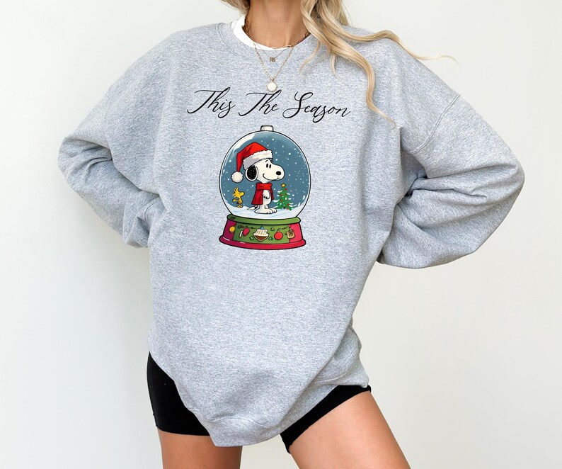 Vintage Cartoon Snow Globe Christmas Shirt or Sweatshirt, Winter Tee ...