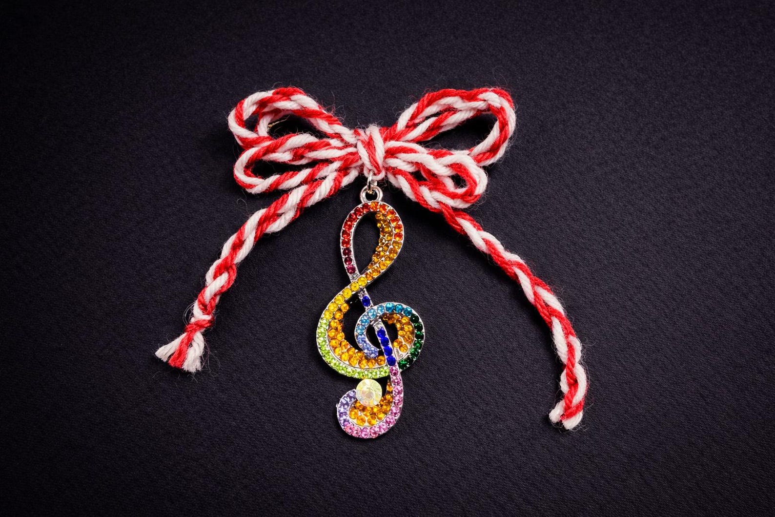 Sunflower Martenitsa Pin – Bulgarian Baba Marta Lucky Charm, Red ...