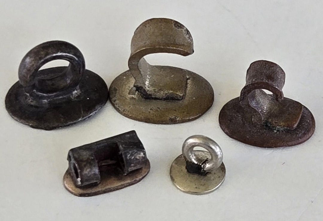 Antique 5 Piece Mix Lot Brass & Nickel Pin Findings Tube Hinge Base, C ...