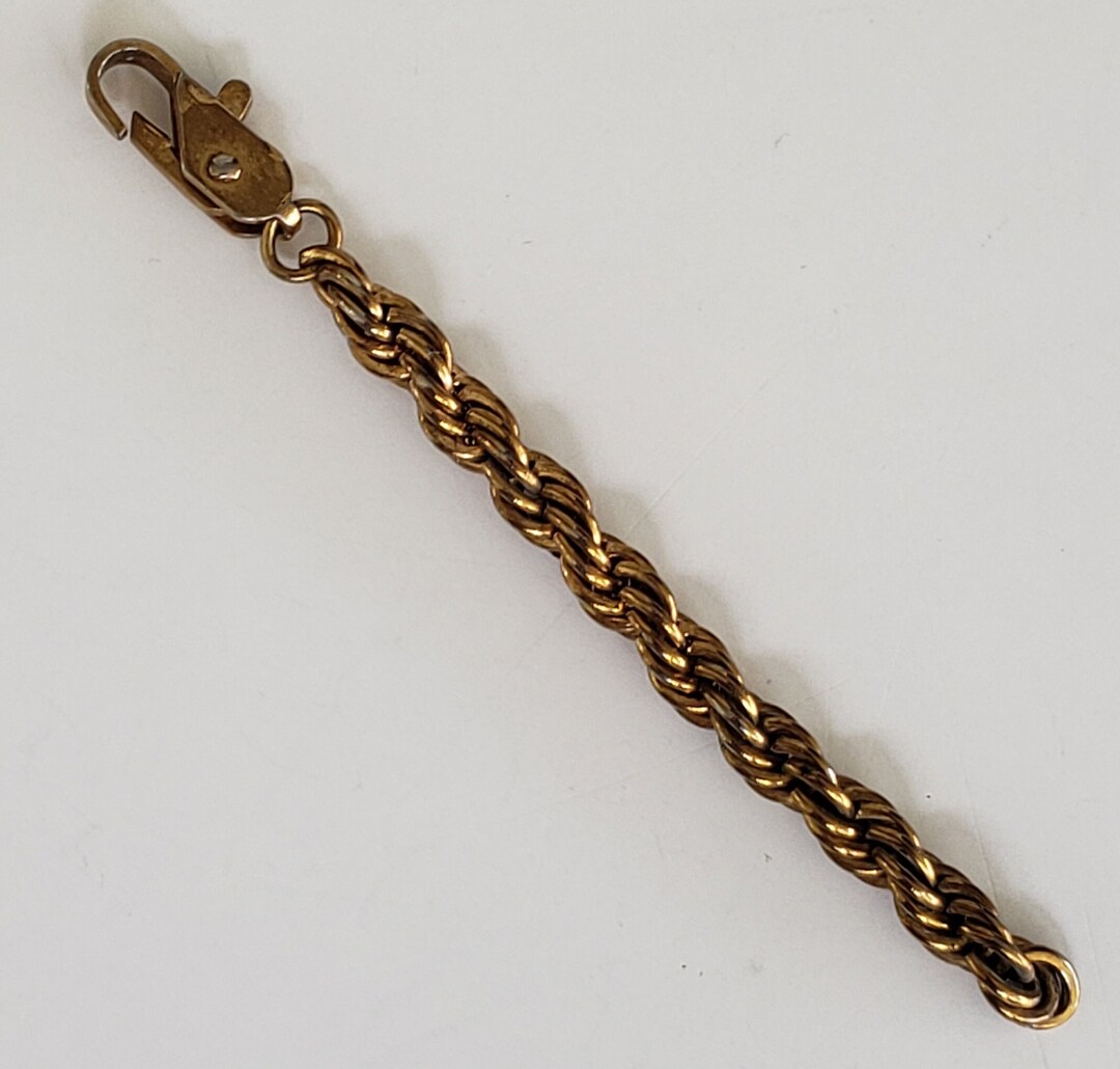 Vintage Gold Tone French Rope 4mm Wide Chain Necklace Extender 2-1/2 ...